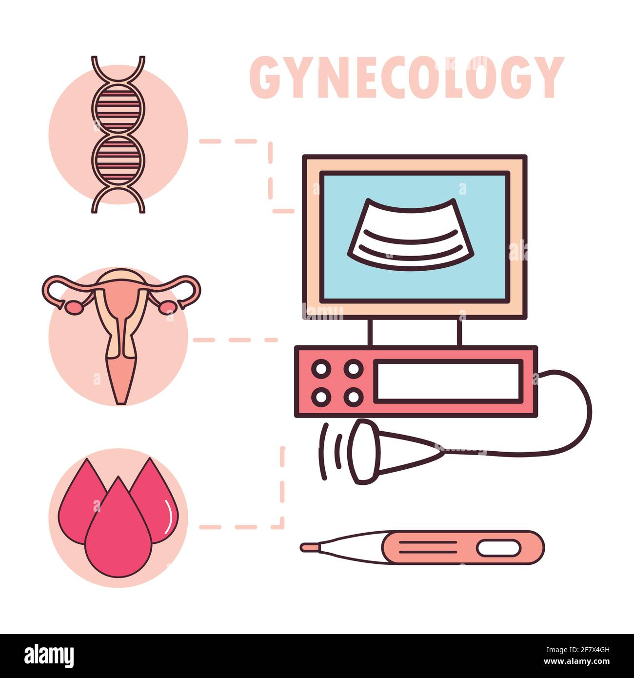 gynecology with icons medical care Stock Vector Image & Art - Alamy