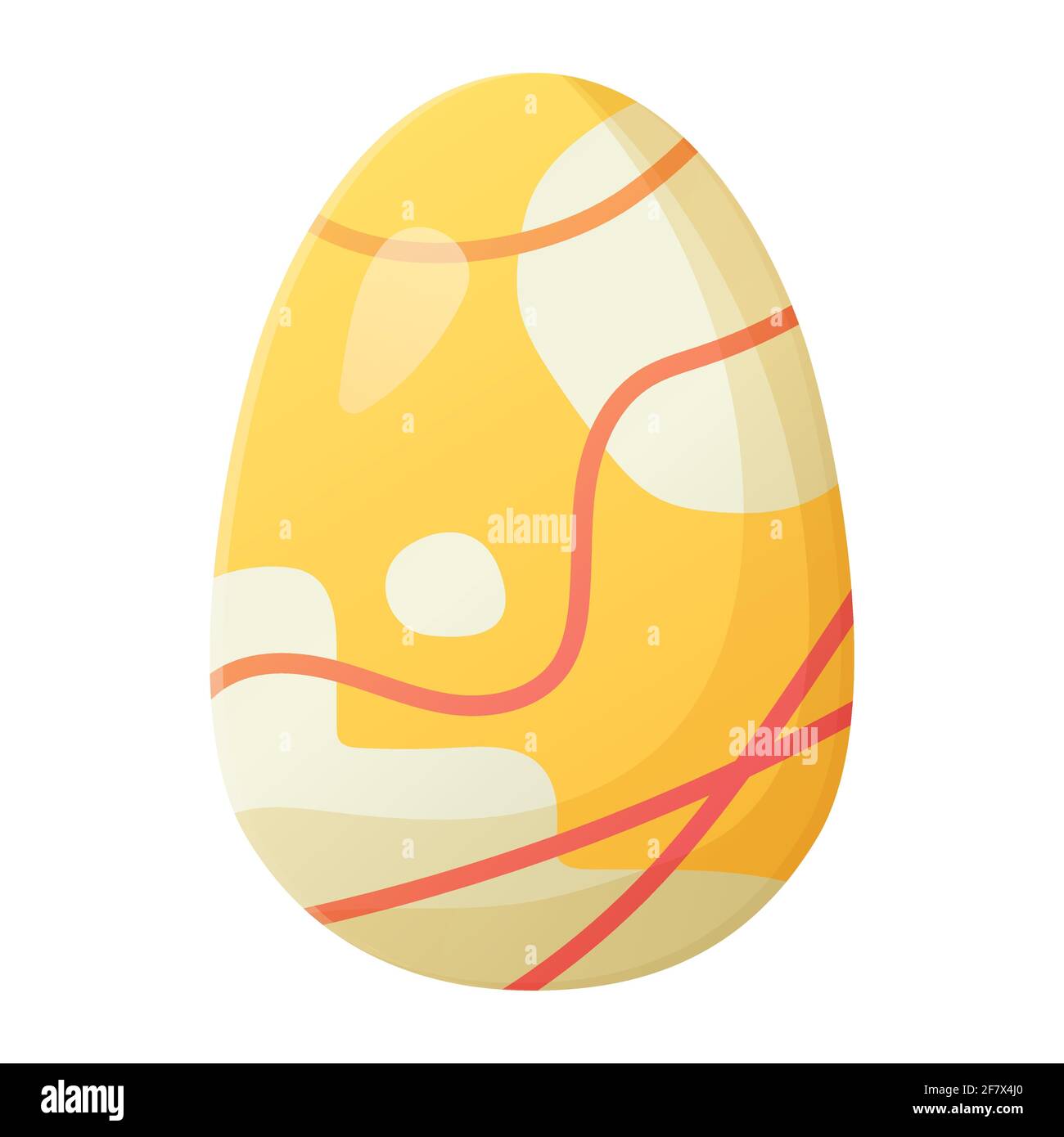 Cute realistic Easter egg painted with with abstract print. Can be used ...