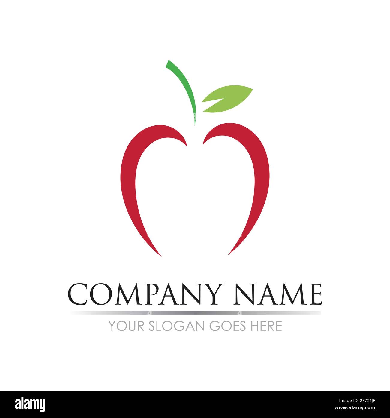 Apple vector illustration design icon logo template Stock Vector Image ...