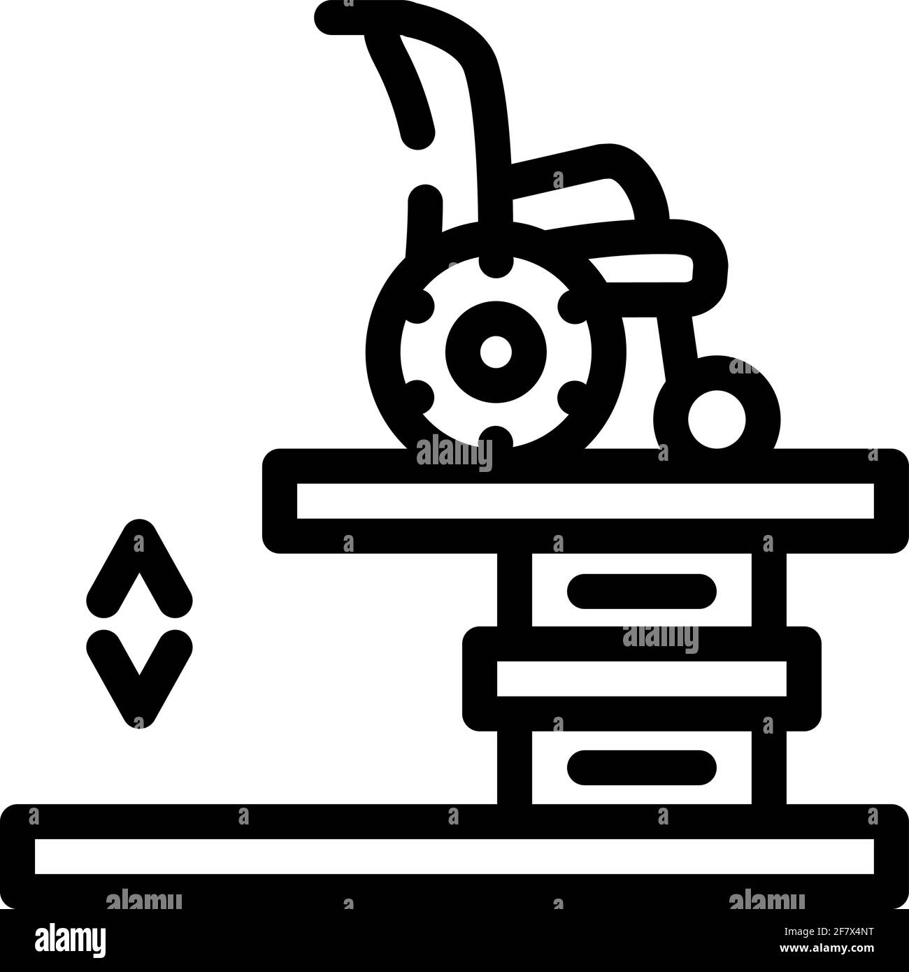 lift equipment for inclusive life line icon vector illustration Stock ...