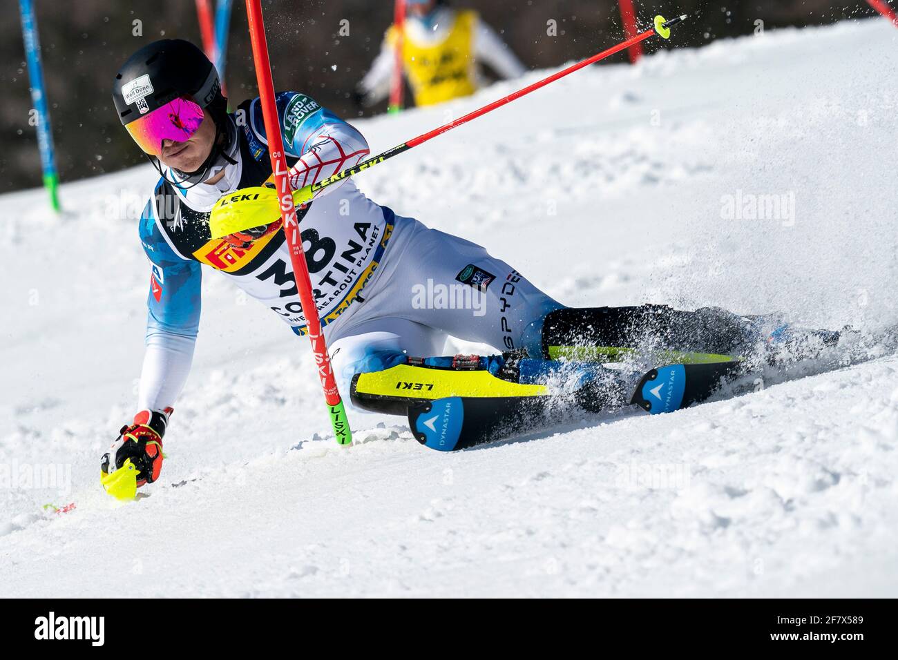 Cortina d'Ampezzo, Italy 21 February 2021: WINTERS Luke (USA) competing ...