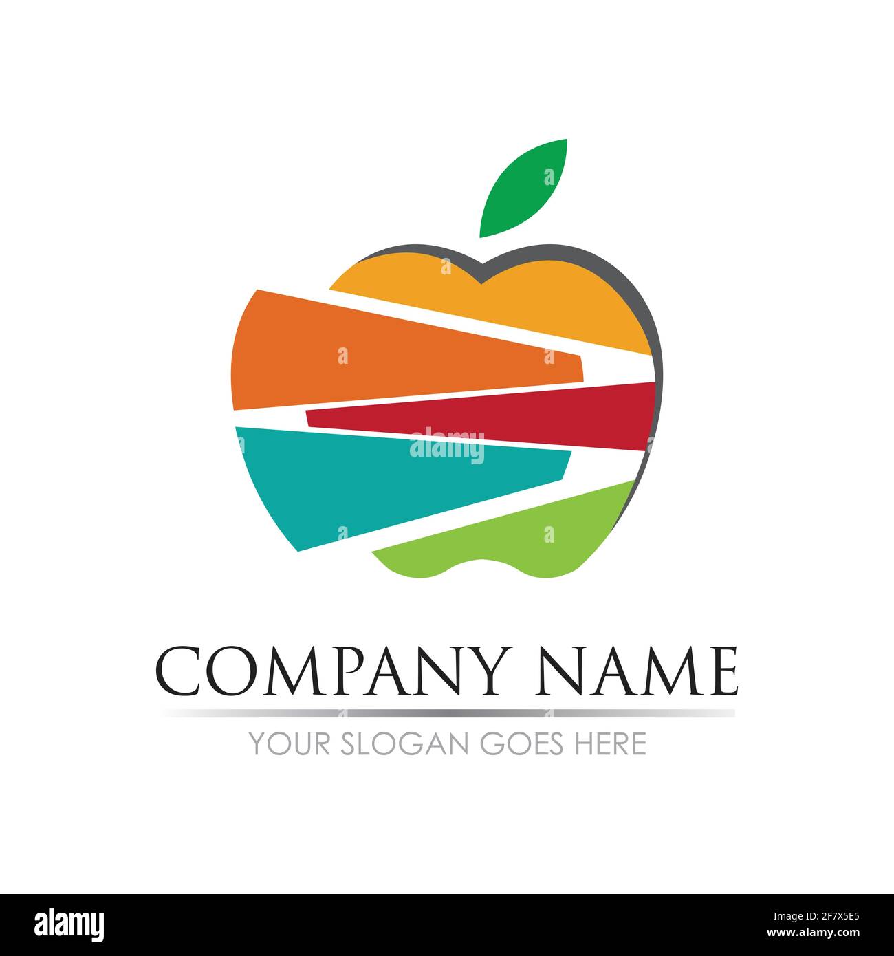 Apple vector illustration design icon logo template Stock Vector Image ...