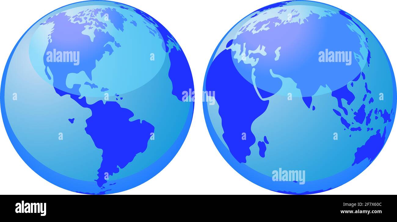 Set of worls globes for design use Stock Vector Image & Art - Alamy