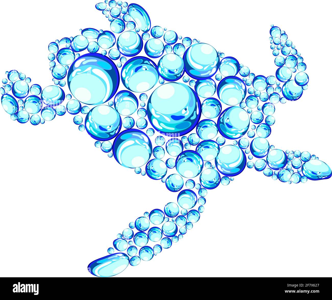 Bubbles turtle for design use. Vector illustration Stock Vector Image ...
