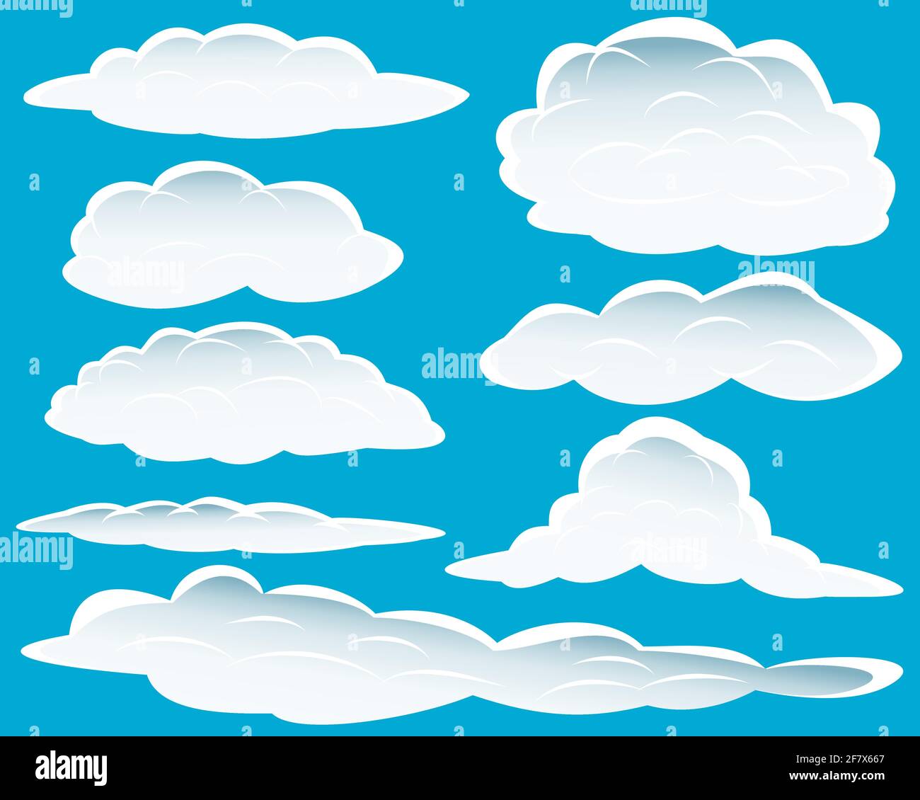 Set of different shape of clouds for design usage Stock Vector Image ...