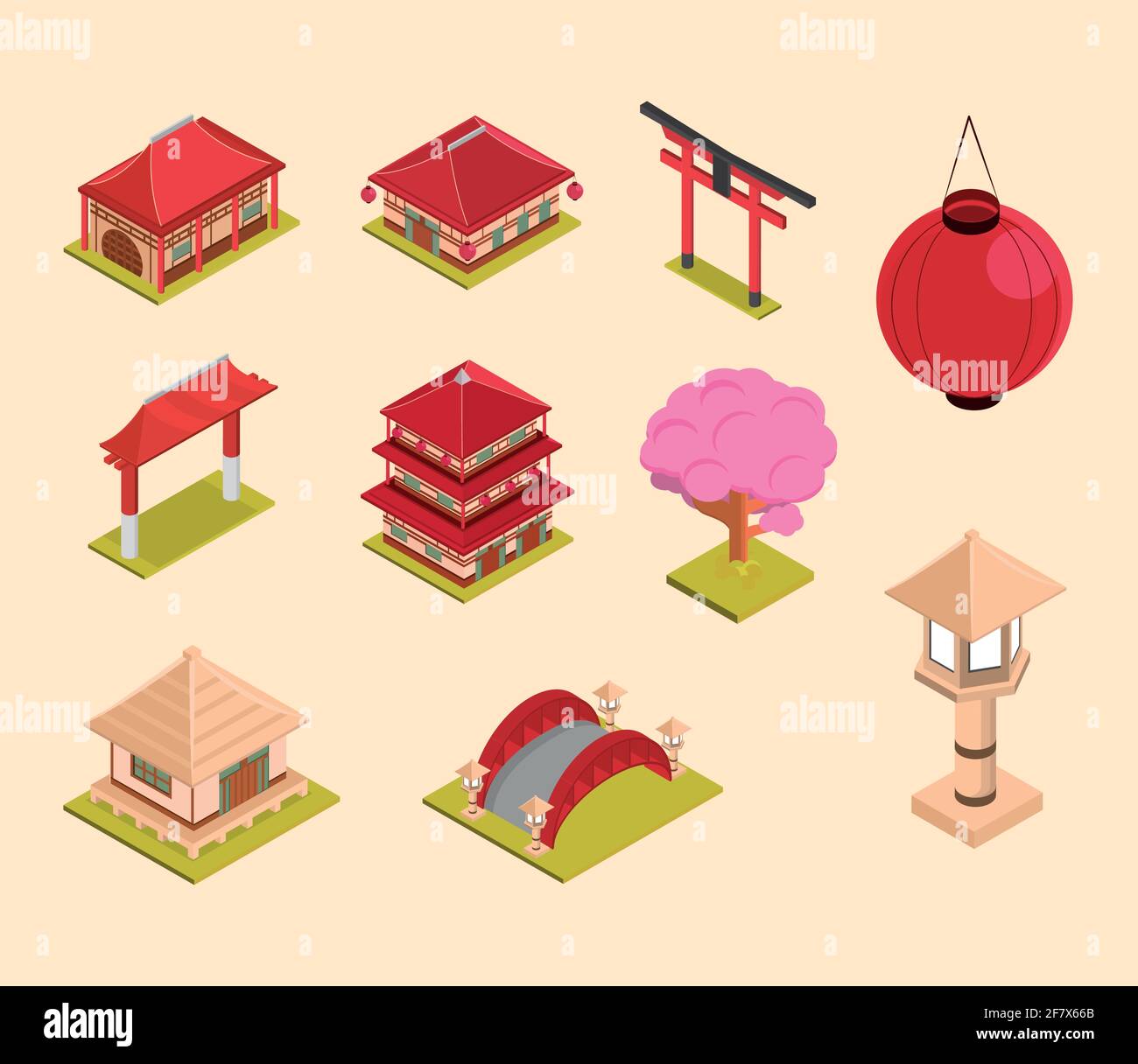 Japanese bridge Stock Vector Images - Alamy