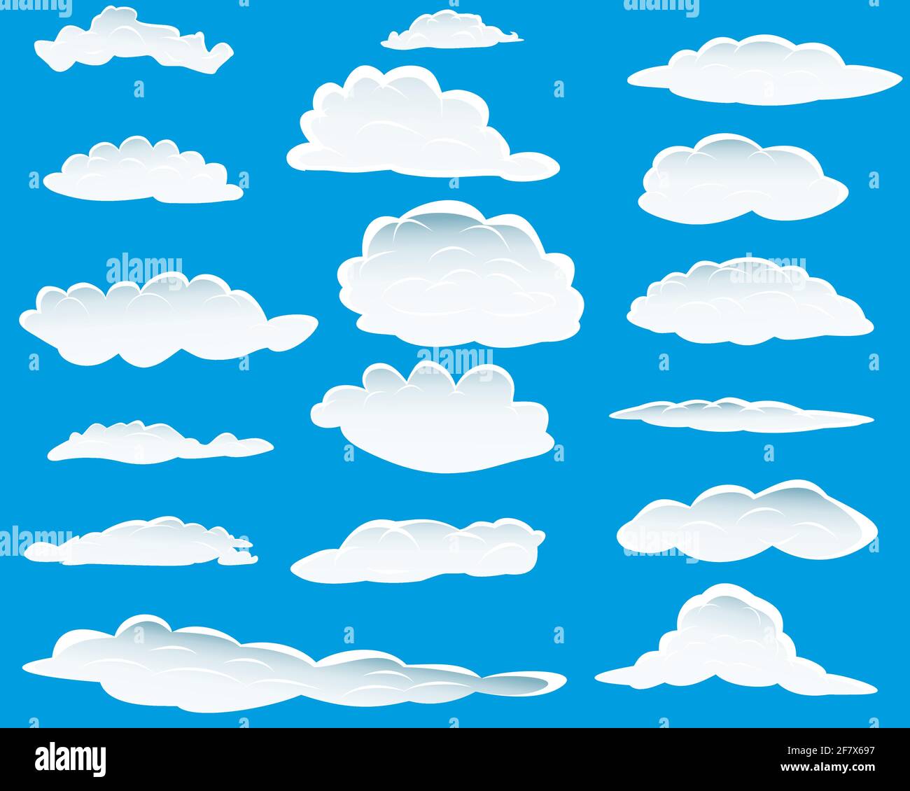 Set of different shape of clouds for design usage Stock Vector Image ...