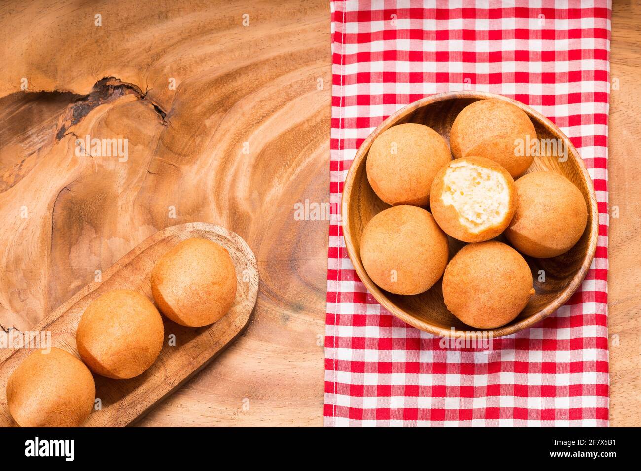 Traditional Colombian buñuelo - Deep Fried Cheese Bread Stock Photo - Alamy