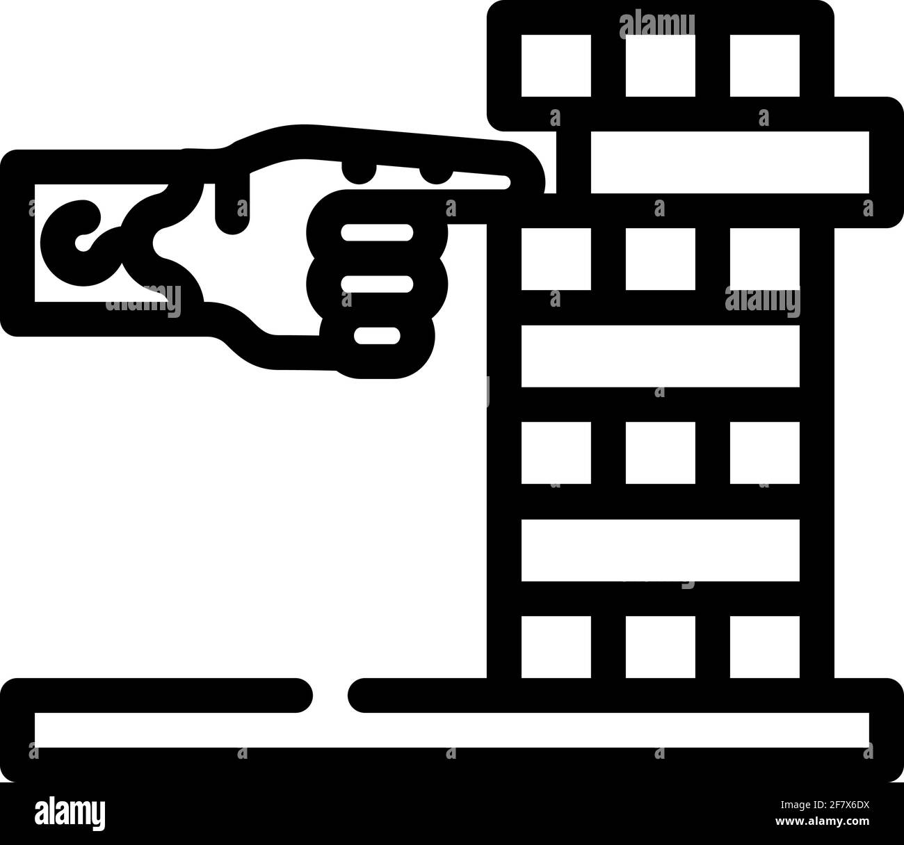 development of fine motor skills of inclusive life line icon vector ...