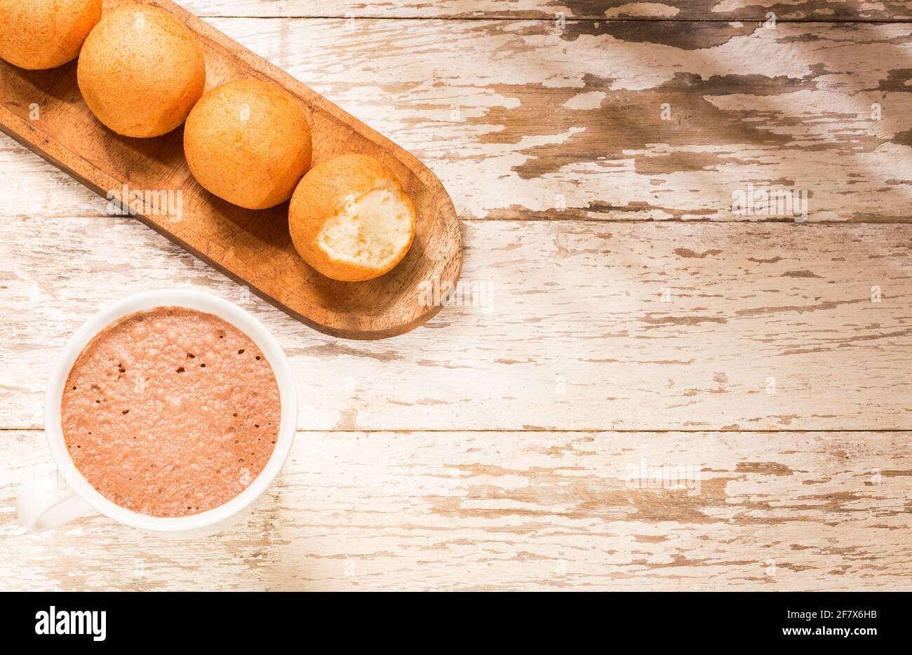 Traditional Colombian buñuelo - Deep Fried Cheese Bread Stock Photo - Alamy