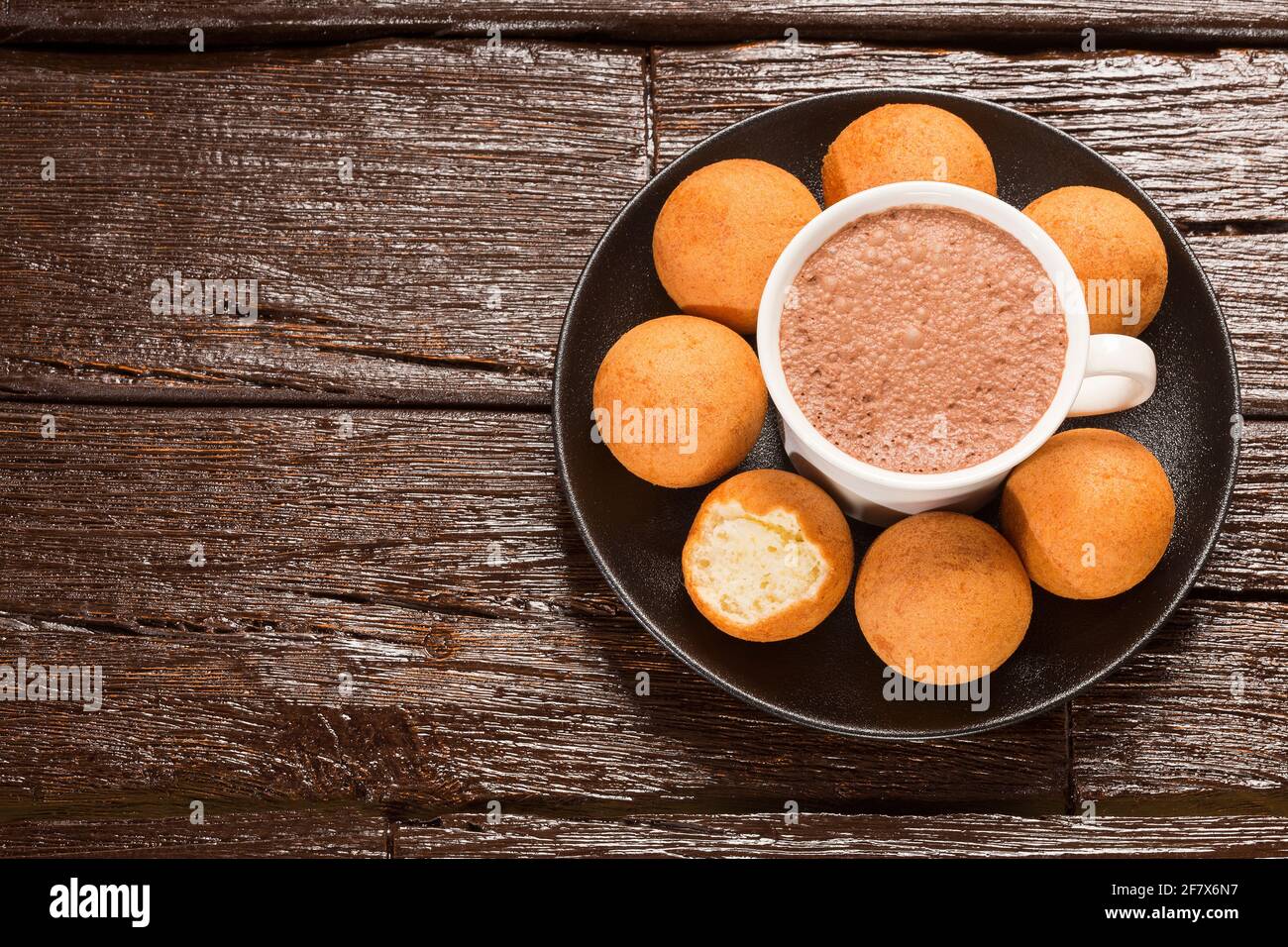 Traditional Colombian buñuelo - Deep Fried Cheese Bread Stock Photo - Alamy