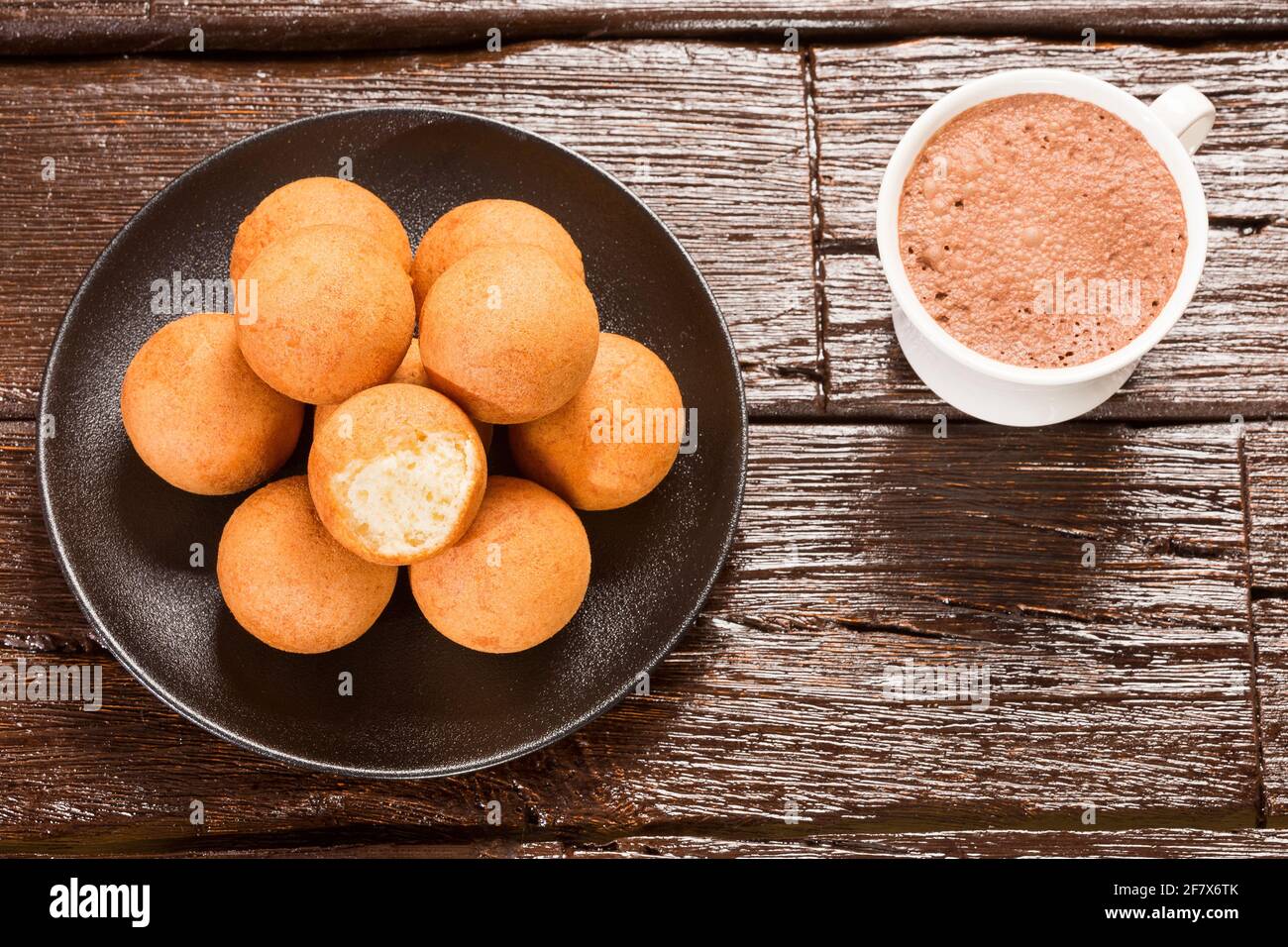 Traditional Colombian buñuelo - Deep Fried Cheese Bread Stock Photo - Alamy
