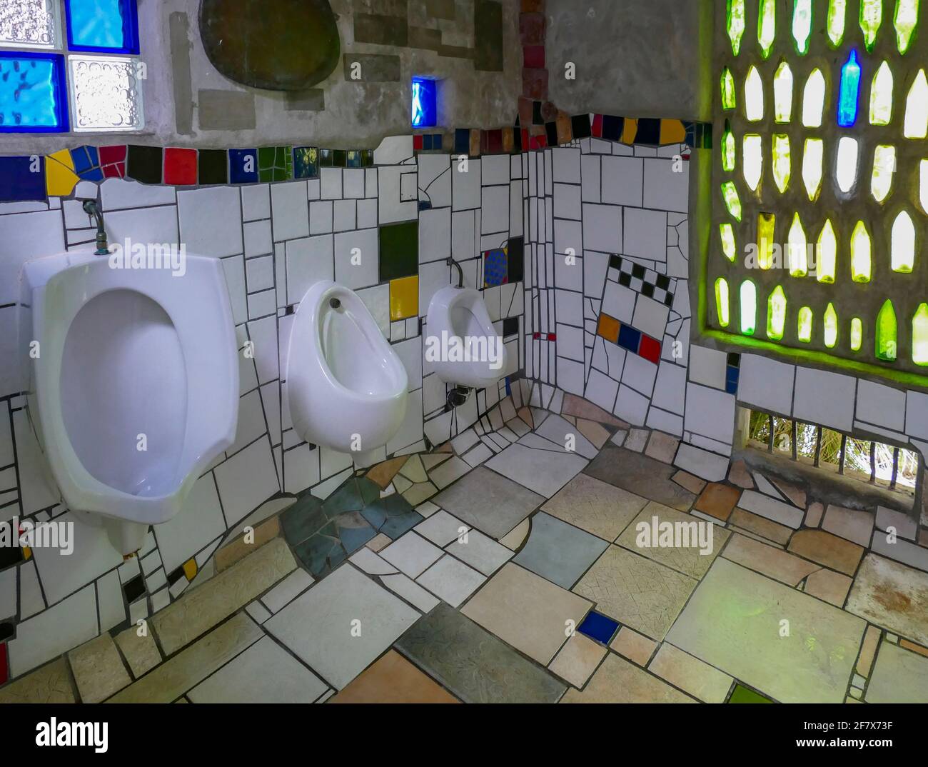 Scenery in the Hundertwasser Toilets in Kawakawa in New Zealand Stock ...