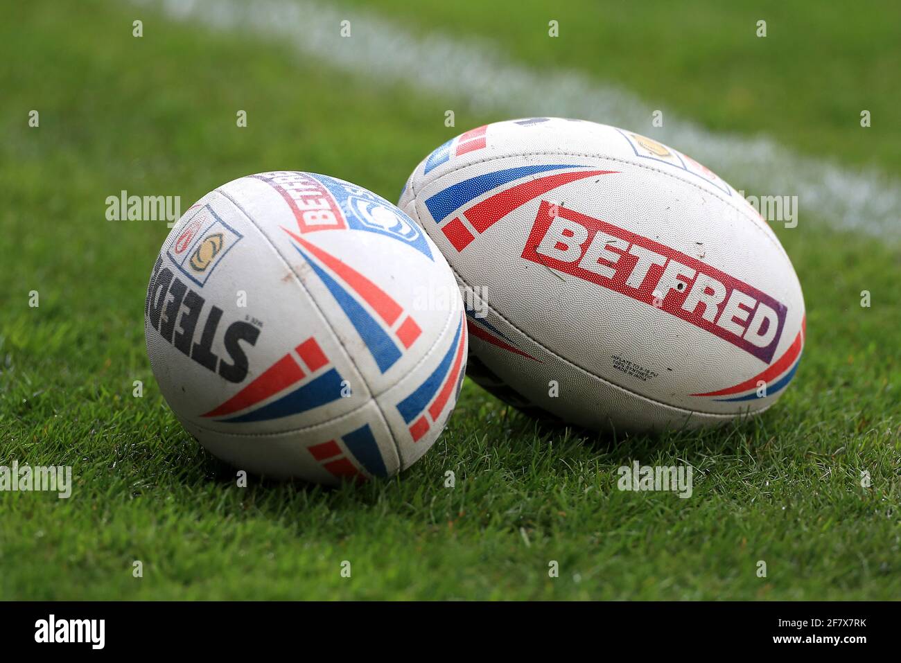 Close up of the Betfred branded balls prior to kick-off during the ...