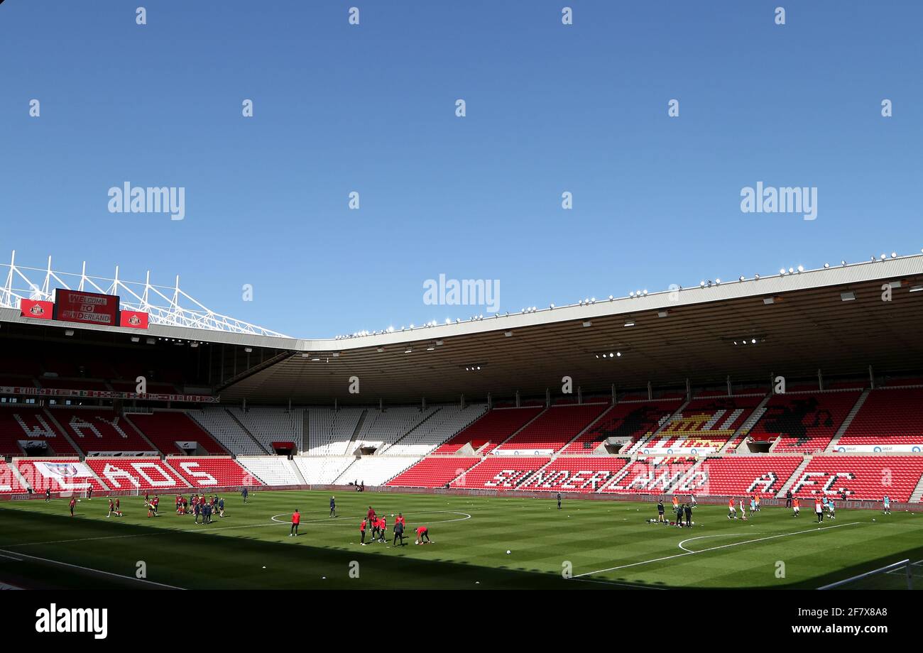 General view of seats at the stadium of light hi-res stock photography ...