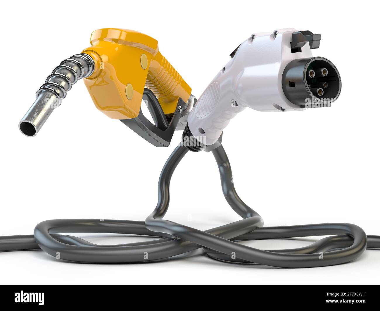 Ev charging plug and gas nozzle hi-res stock photography and images - Alamy