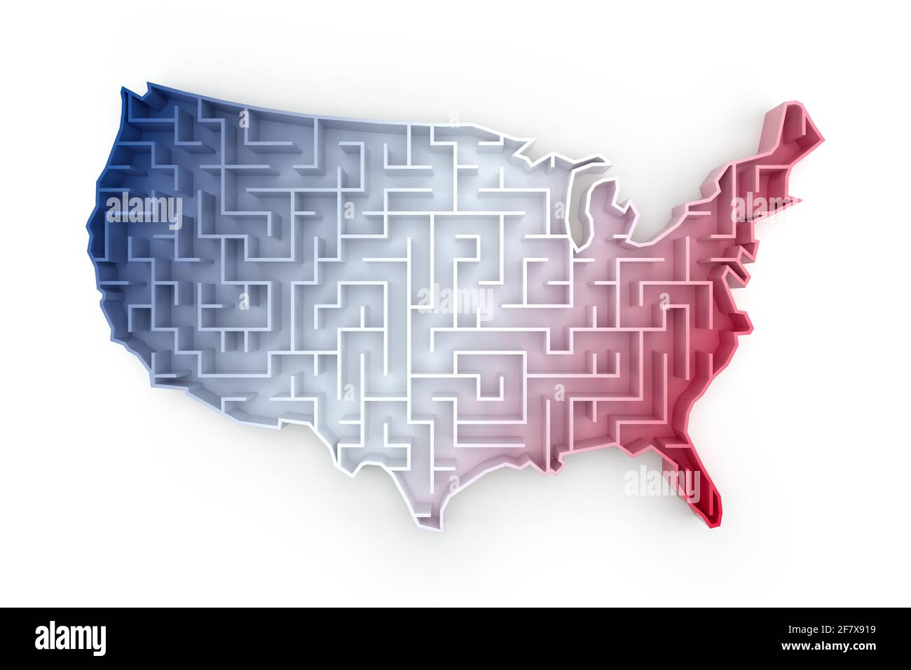 Us Map Red Blue High Resolution Stock Photography and Images - Alamy