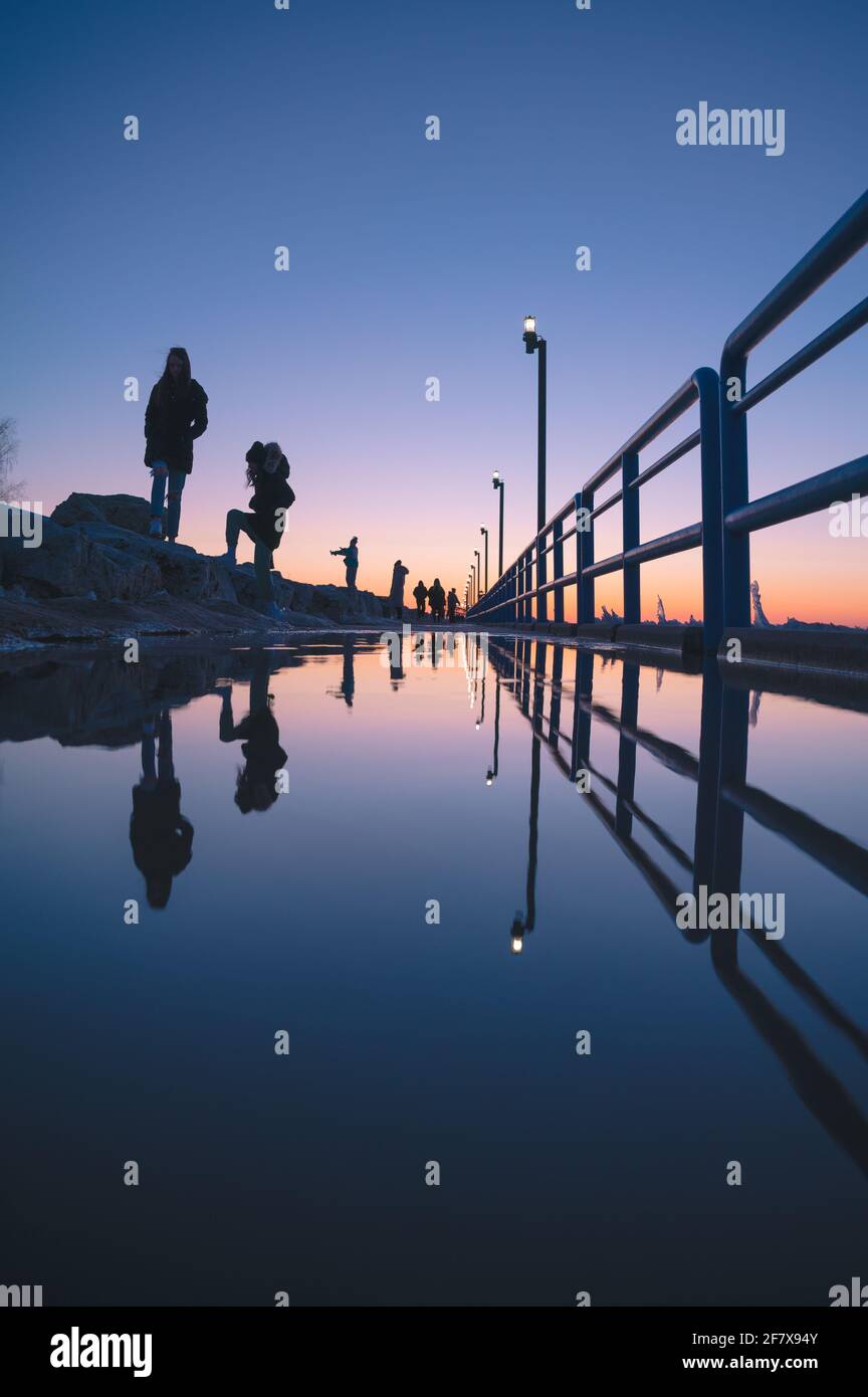 Blue Hour Reflection Shot Stock Photo - Alamy