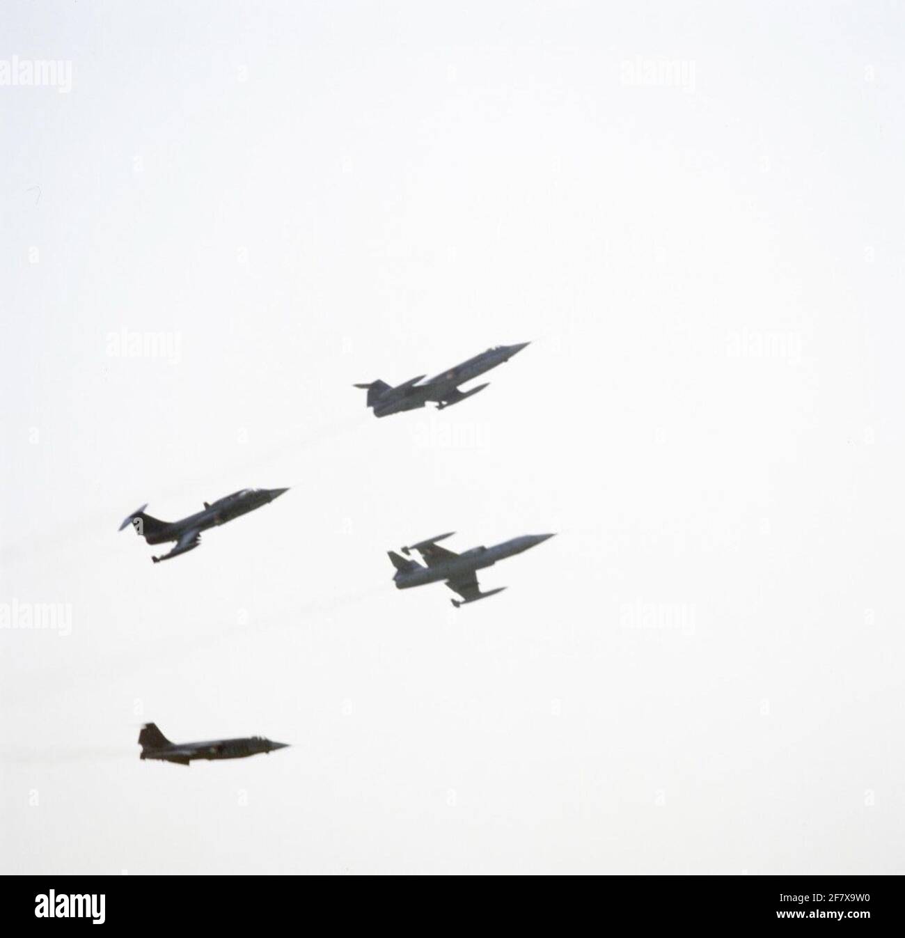 Lockheed F-104G Starfighters van 312 squadron in formatie Stock Photo ...