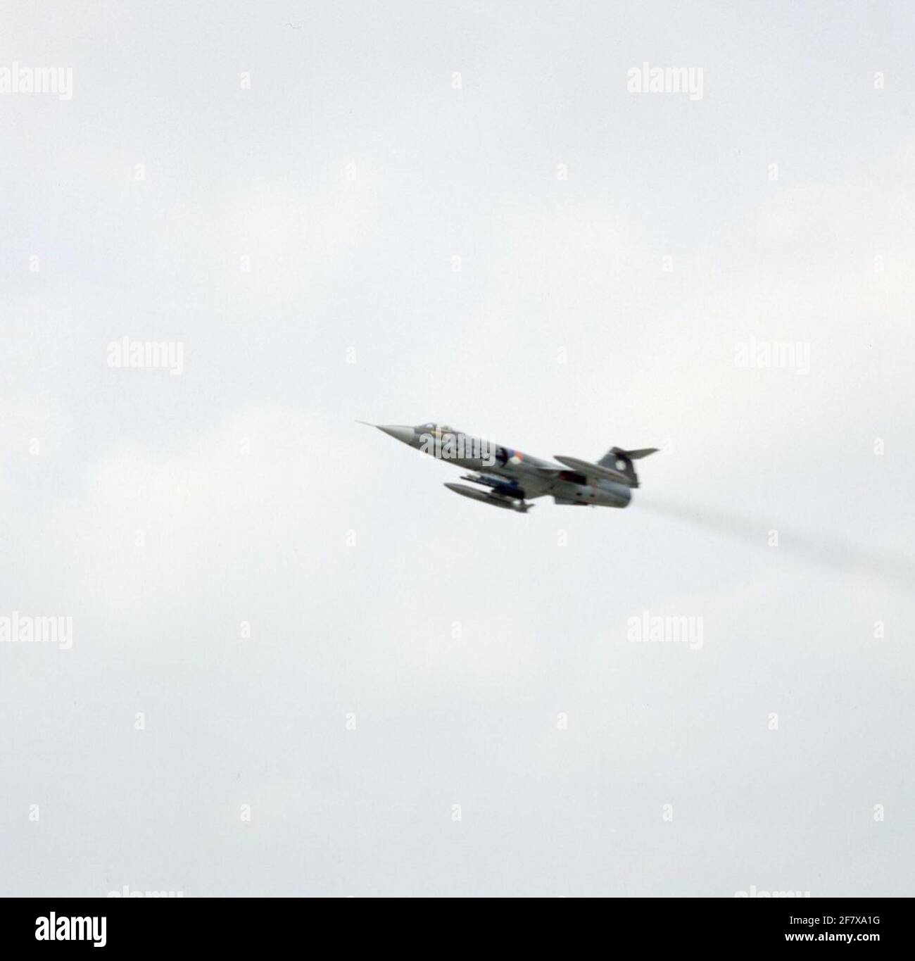 Lockheed F-104G Starfighter of 322 Squadron above the Leeuwarden ...