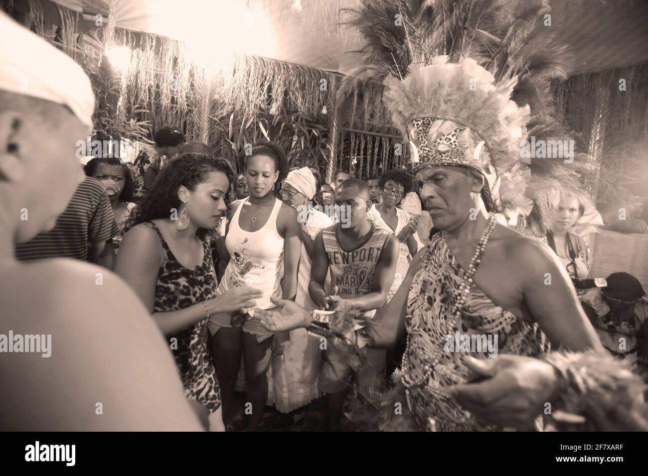 simoes filho, bahia / brazil - february 27, 2016: Candoble supporters ...