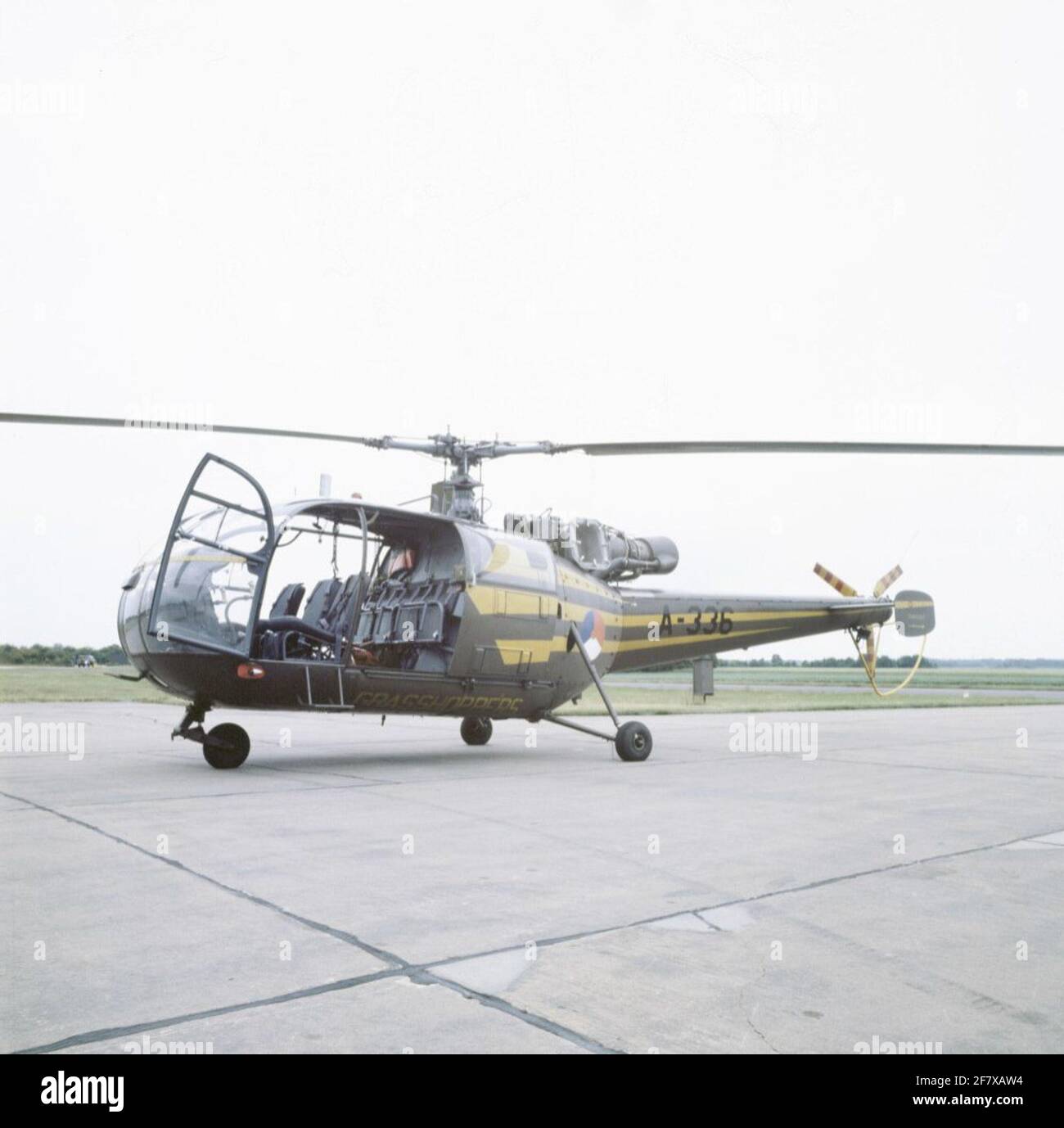 Alouette III helicopter of the "Grasshoppers" demonstration team .299 ...
