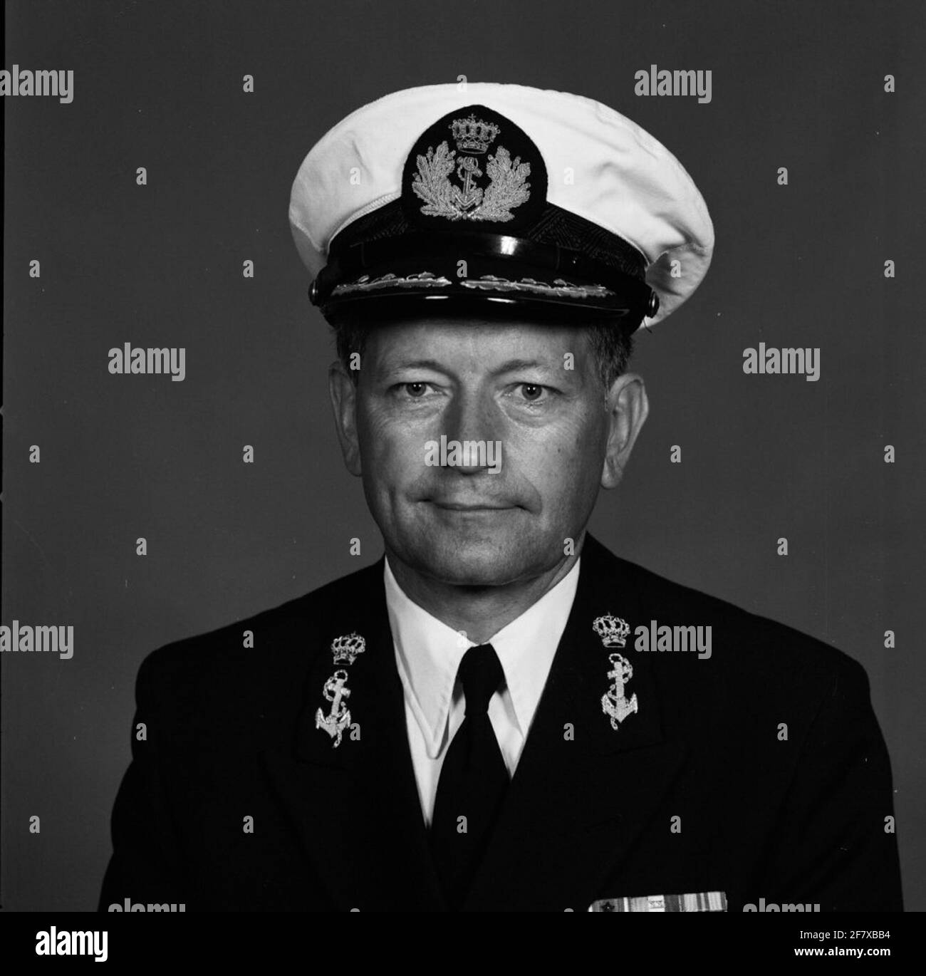 Portrait of captain at sea. J.J. W. van Waning Stock Photo - Alamy