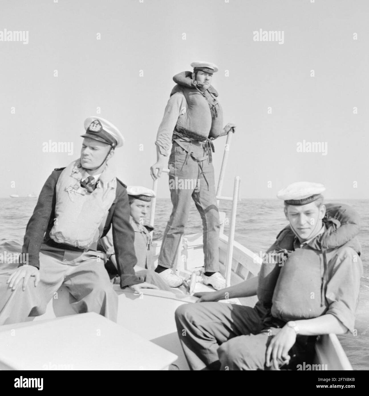 Fishing inspection in the North Sea with the frigate of predator class ...