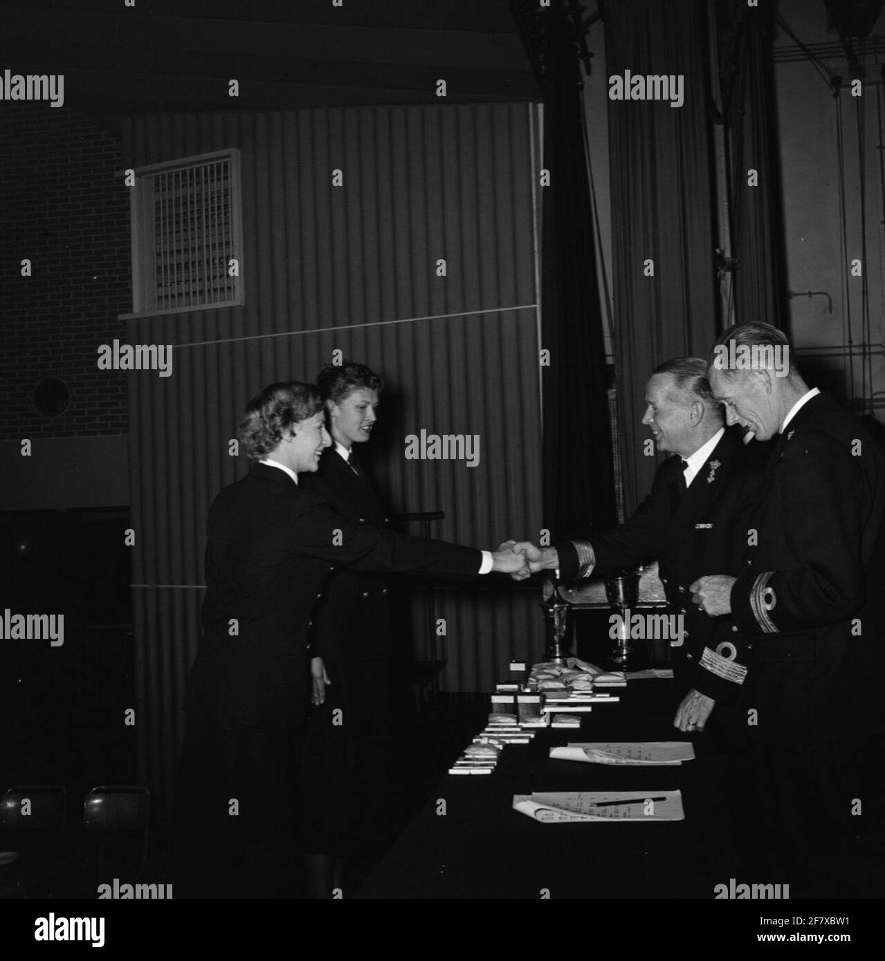 Award ceremony after the end of the athletics and sports marine ...