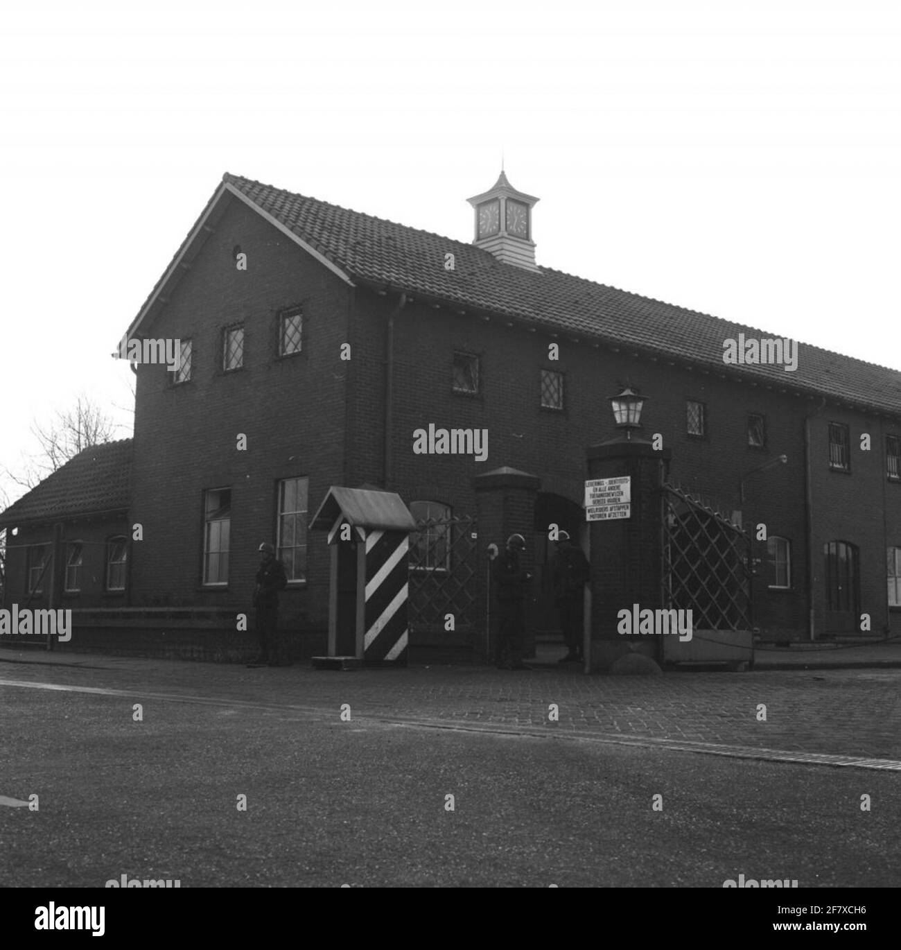 Army Place Oirschot. Main gate Stock Photo - Alamy