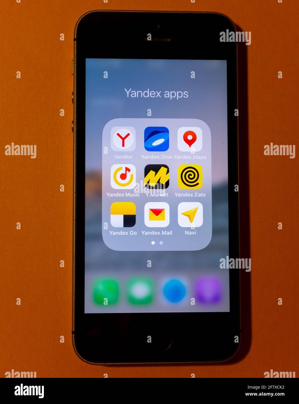 March 31, 2021. Moscow, Russia. Yandex application icons on a mobile ...