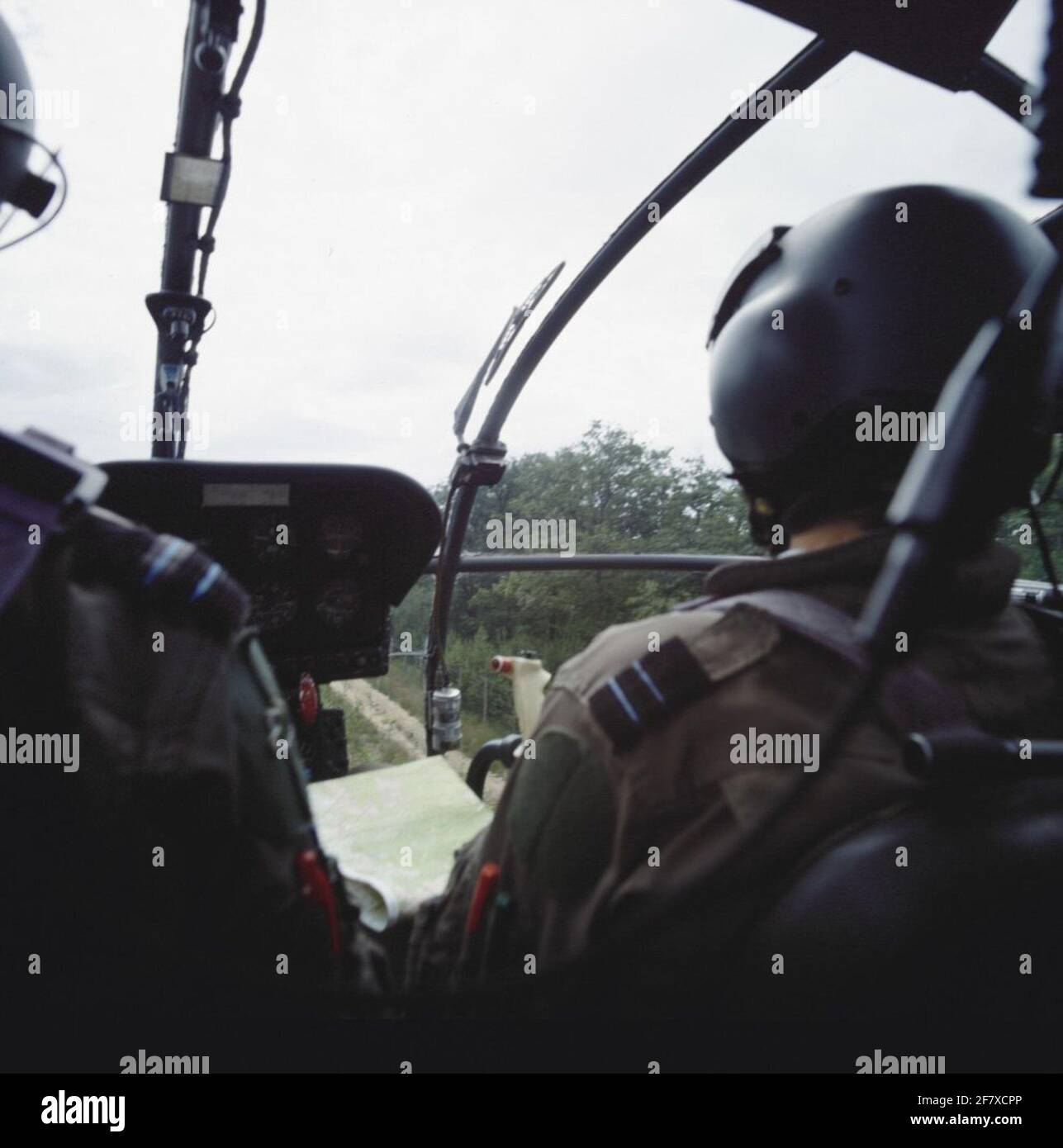 Kite and observer in the cockpit of an Alouette III of 300 squadron ...