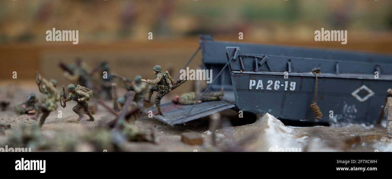 model of soldiers recreating historical battles Stock Photo - Alamy