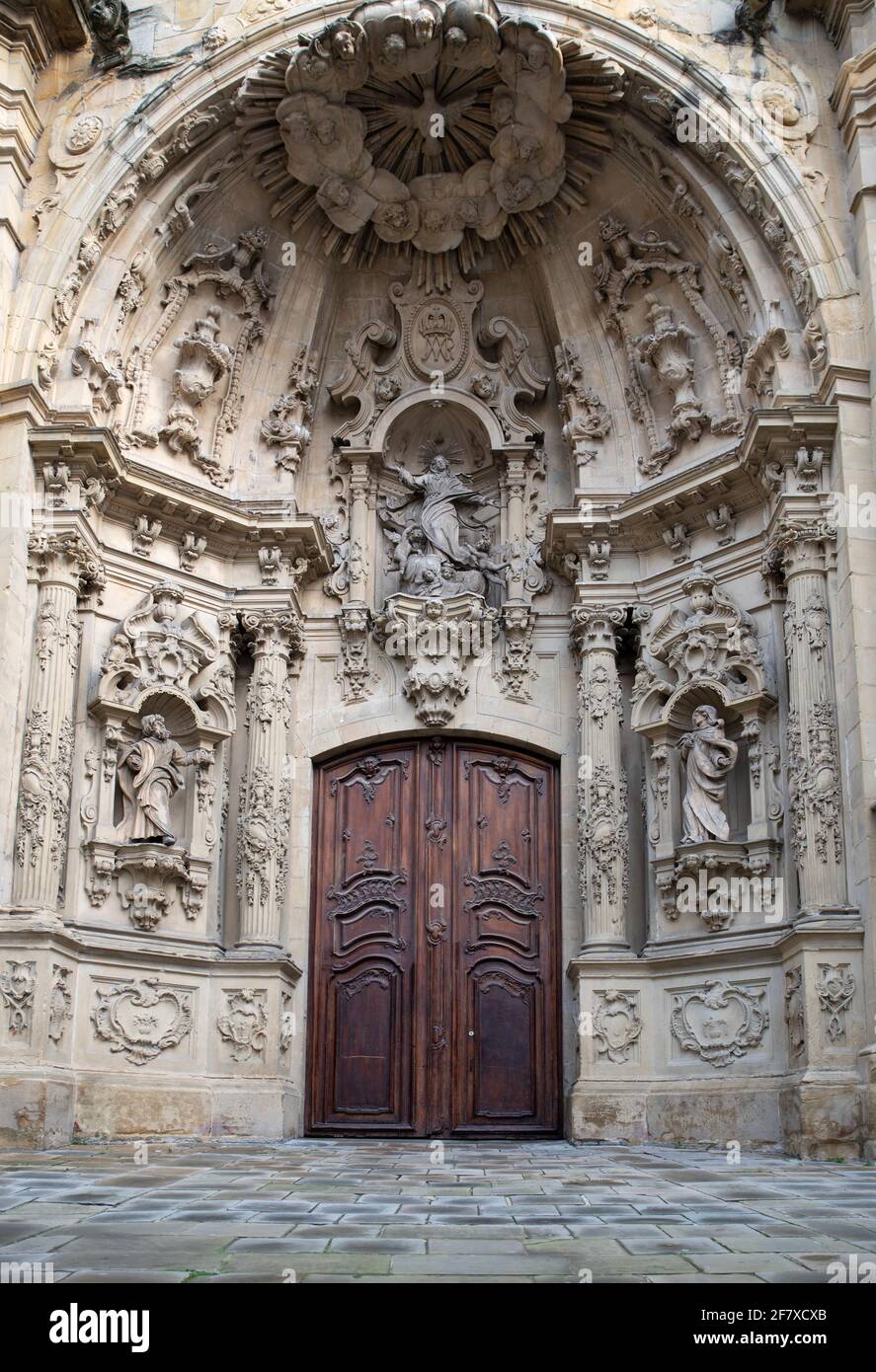 church entrance in basque country Stock Photo - Alamy