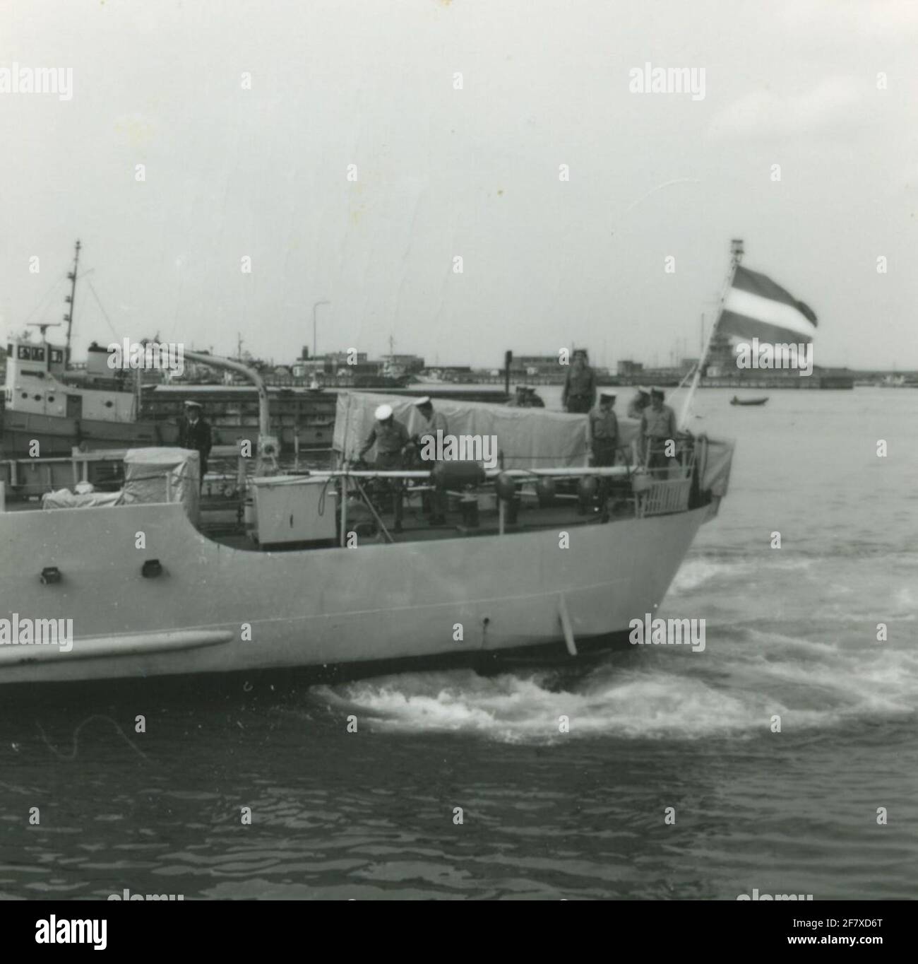 Wolf class Frigate Hr.Ms. Jaguar (1954-1983), runs the harbor after ...