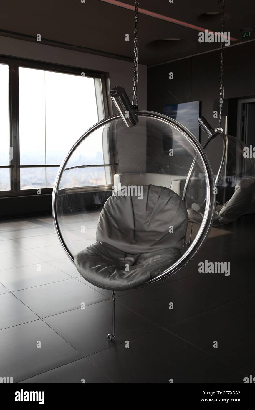 The glass seat in an observatory, Prague Stock Photo - Alamy