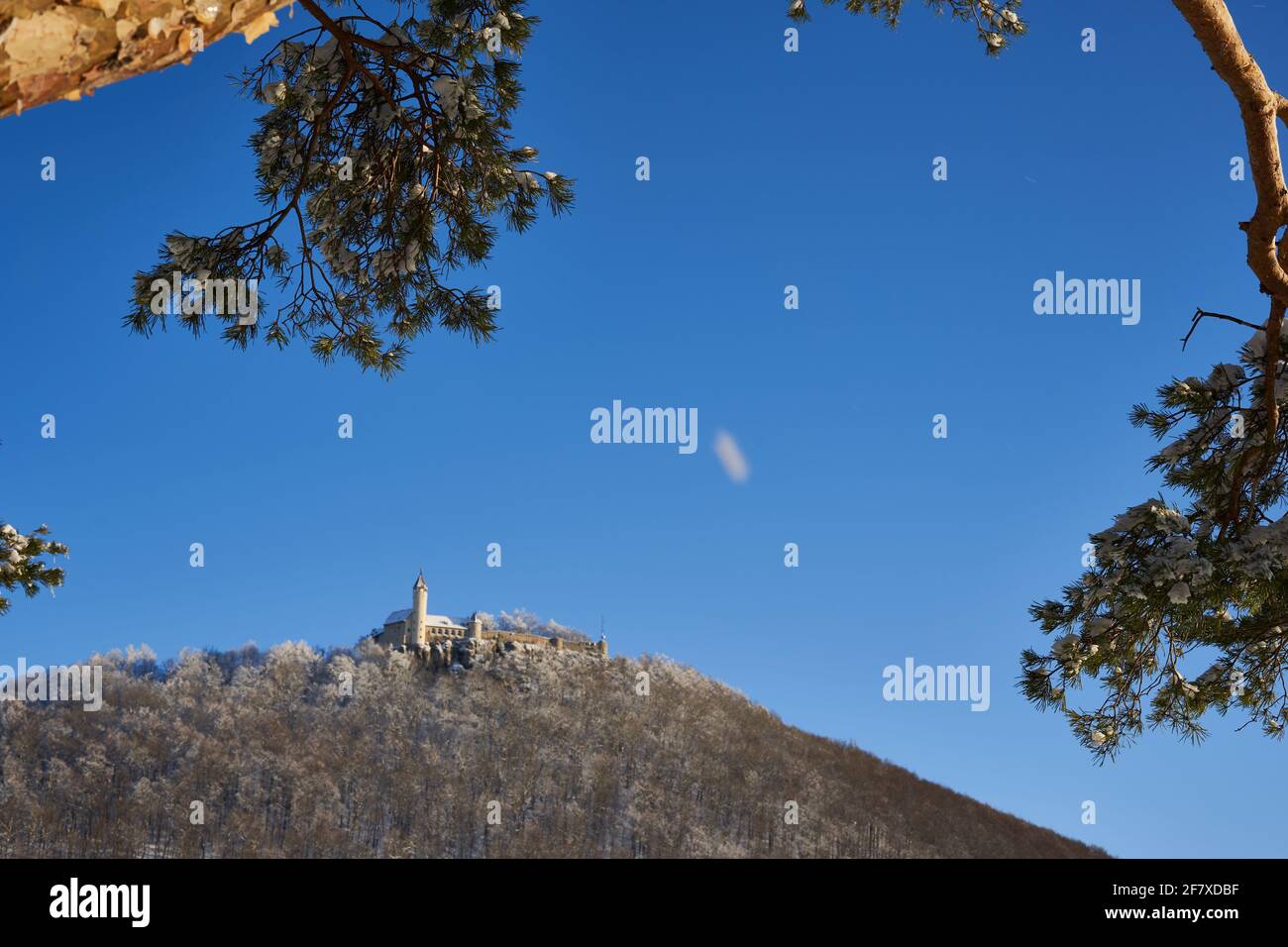 Beautiful view of Castle Teck on a hill in Owen, Germany Stock Photo ...
