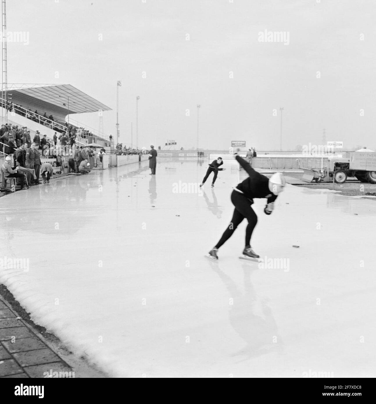 Dutch championships ice skating Black and White Stock Photos & Images ...