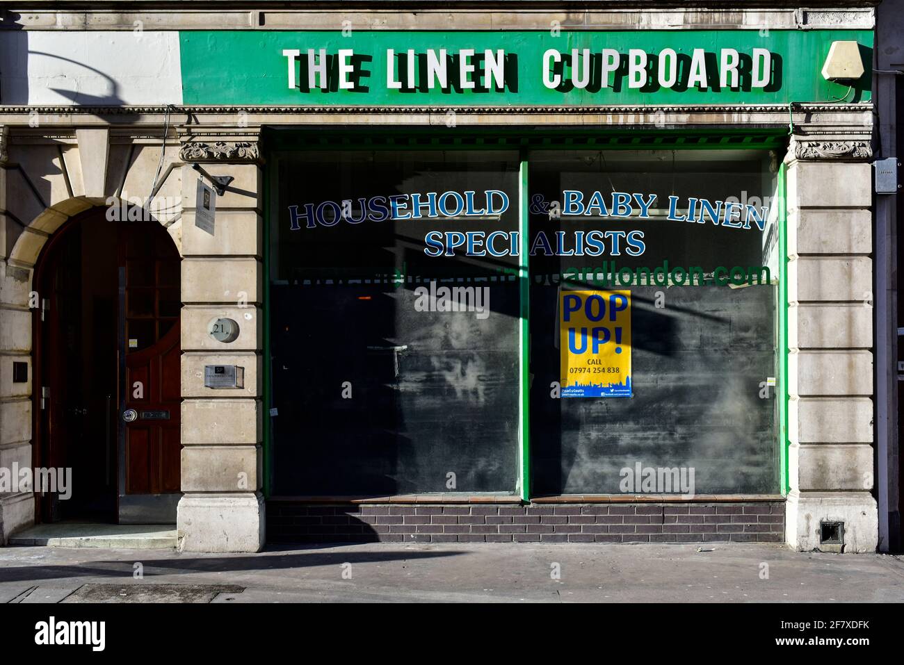 The Linen Cupboard shopfront Stock Photo - Alamy