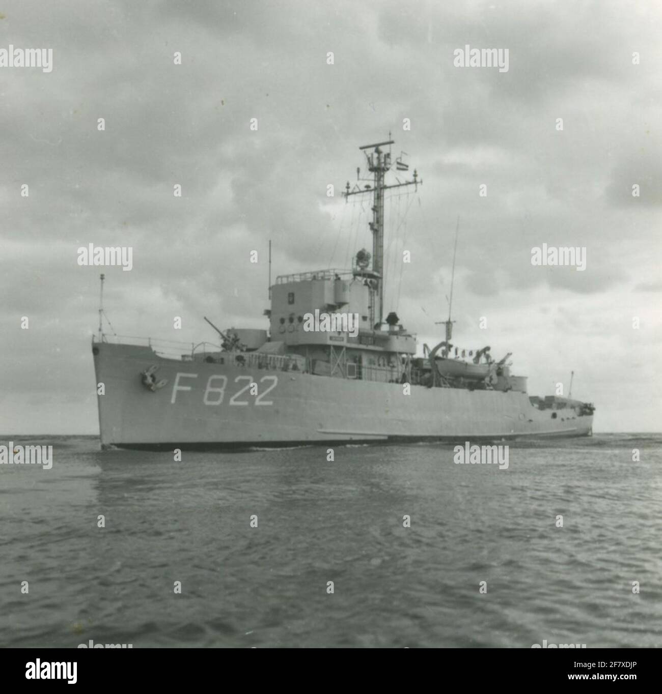 Wolf class Frigate Hr.Ms. Jaguar (1954-1983), runs the harbor after ...