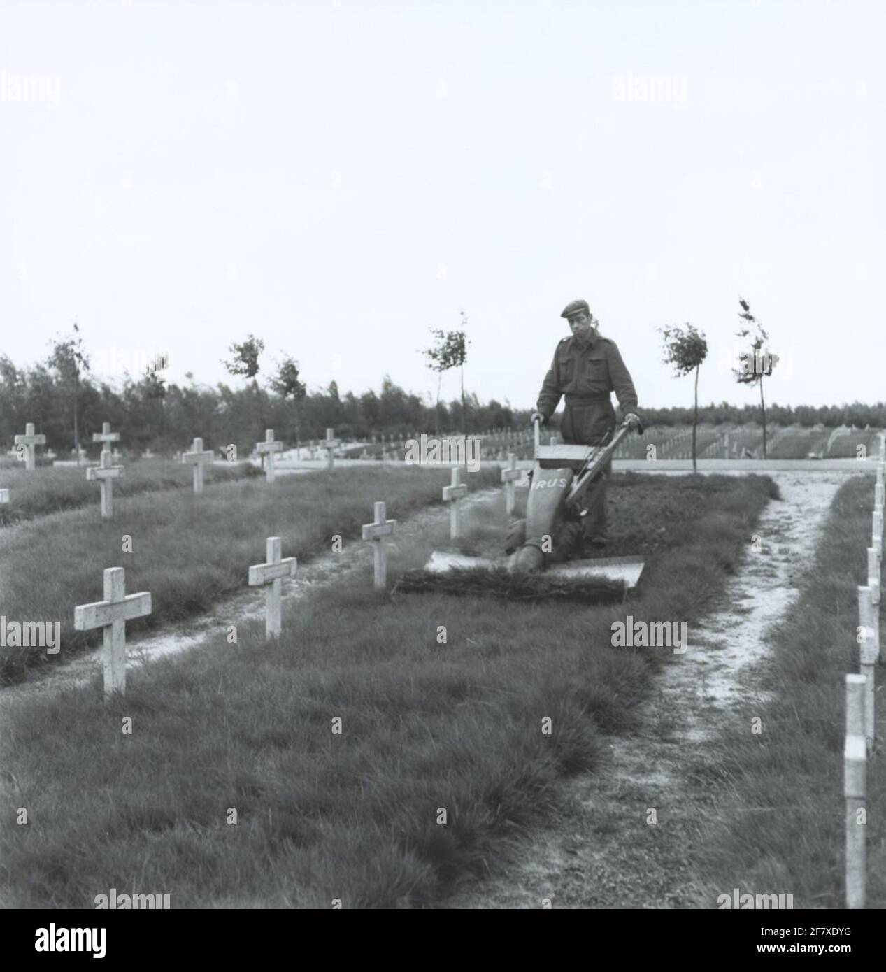 The German military cemetery. Maintenance Stock Photo - Alamy
