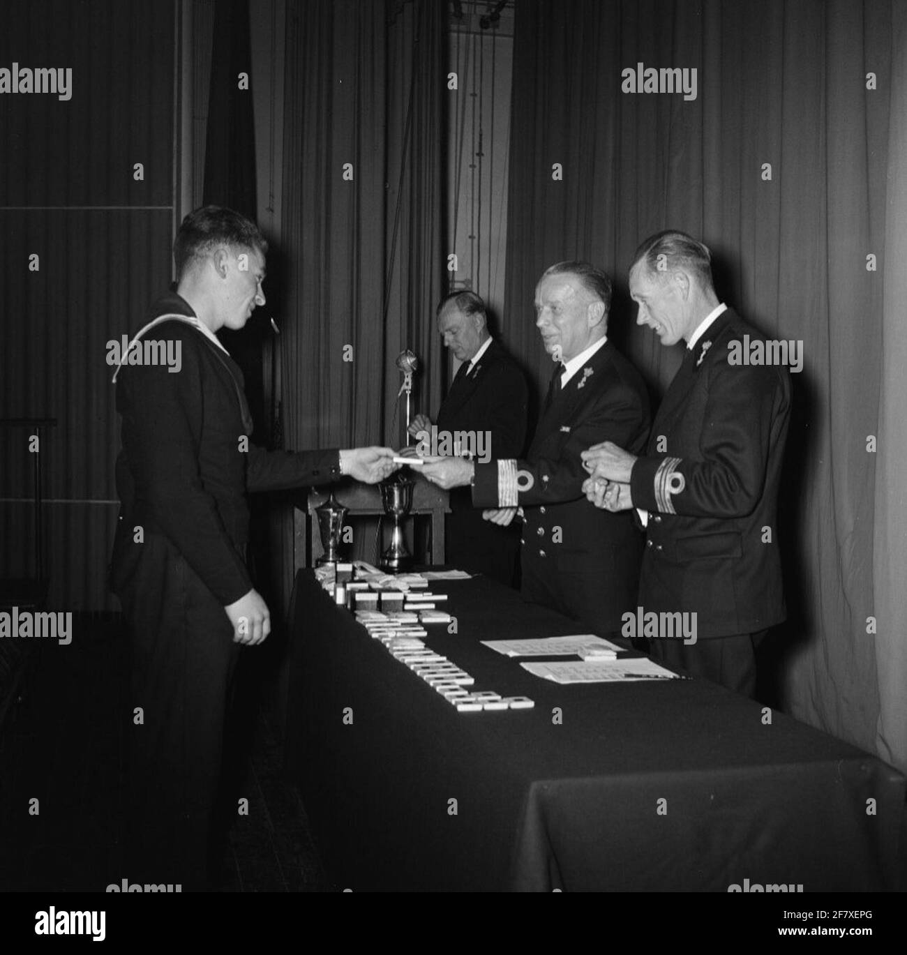 Award ceremony after the end of the athletics and sports marine ...