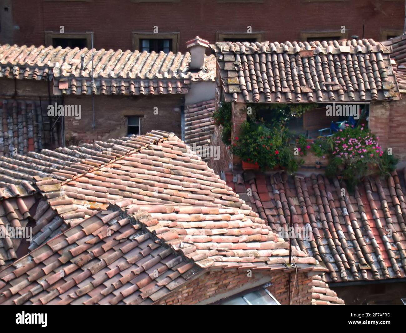 Architecture - Italian roof tiles - Siena, Italy Stock Photo - Alamy