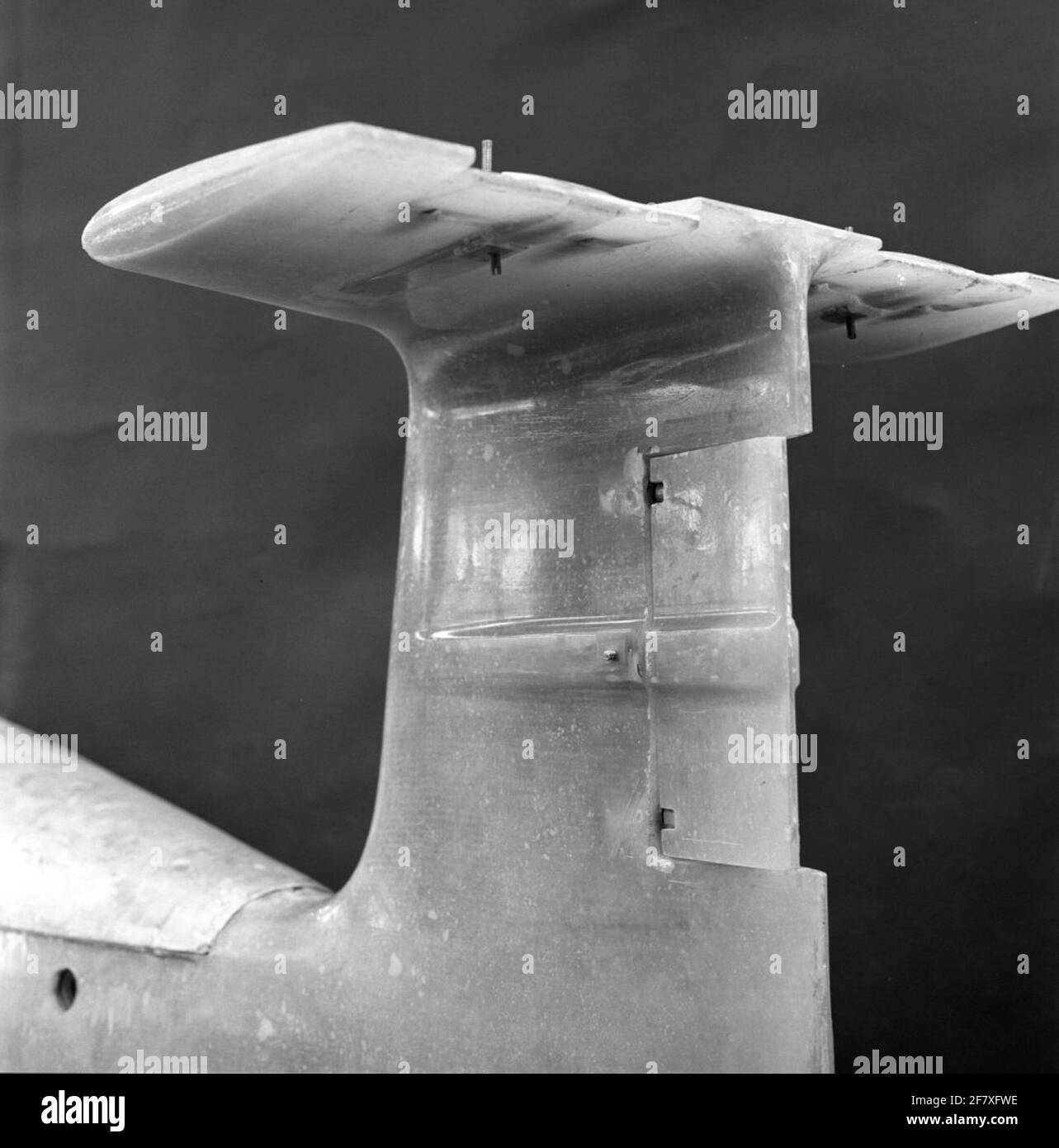 The tail piece of a polyester Dôme from a Variable Depth Sonar (VDS) in ...