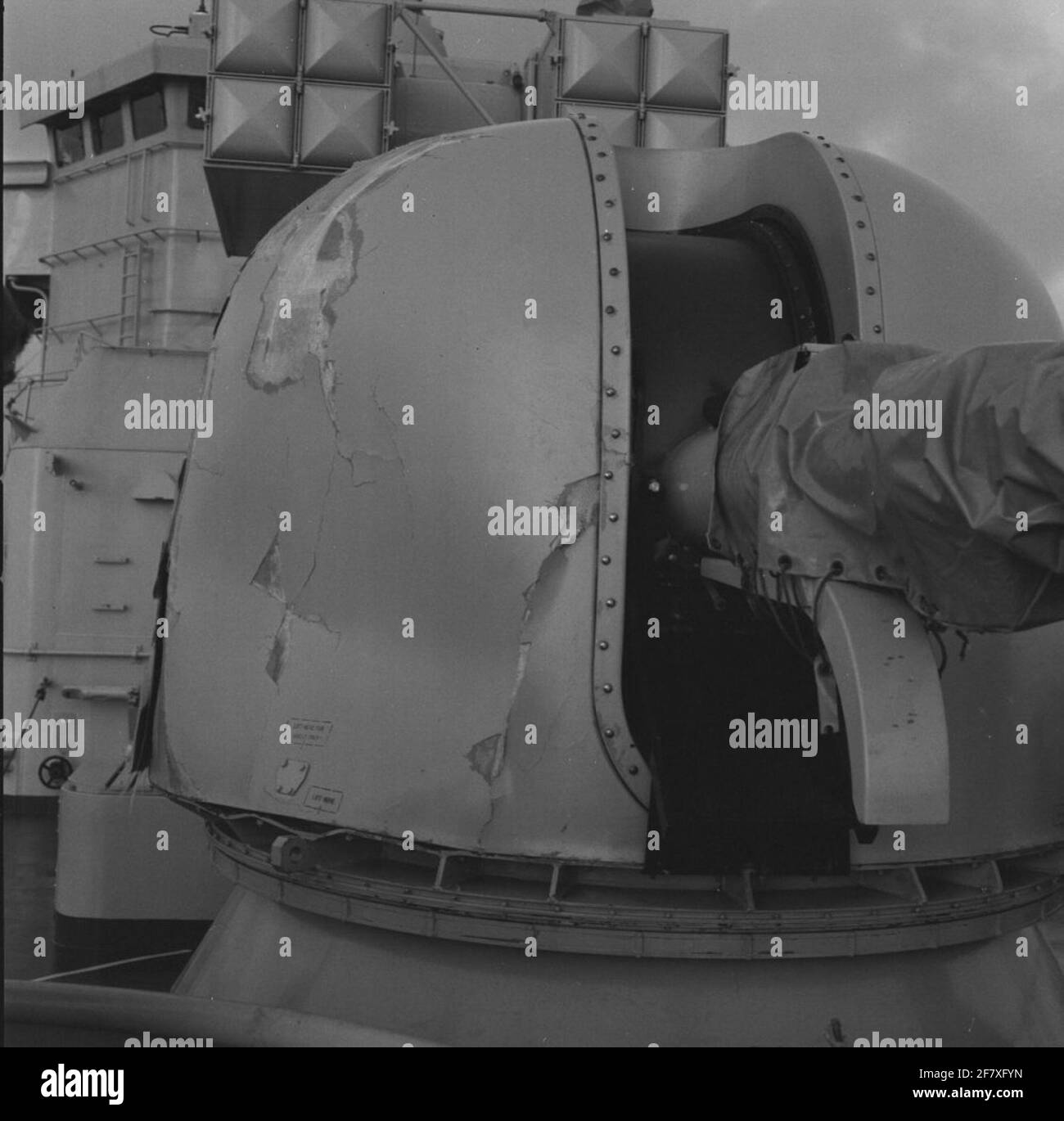 Recording made on the armaments pitches in Den Helder of a damage to ...