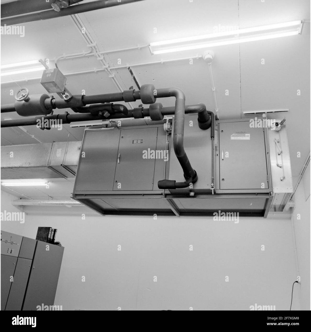 Detail intake of the interior with air conditioning equipment from the ...