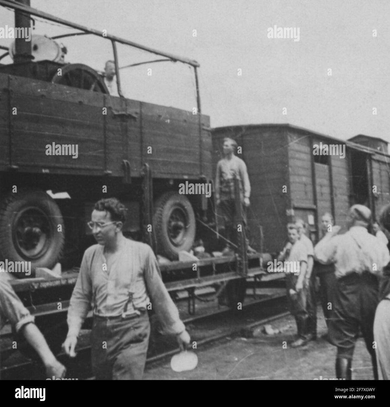 Luftwaffe vehicles and members of the 52 Jagdgeschwader at Amsterdam ...