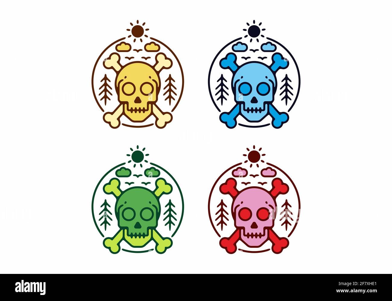 Skeleton head Stock Vector Images - Alamy