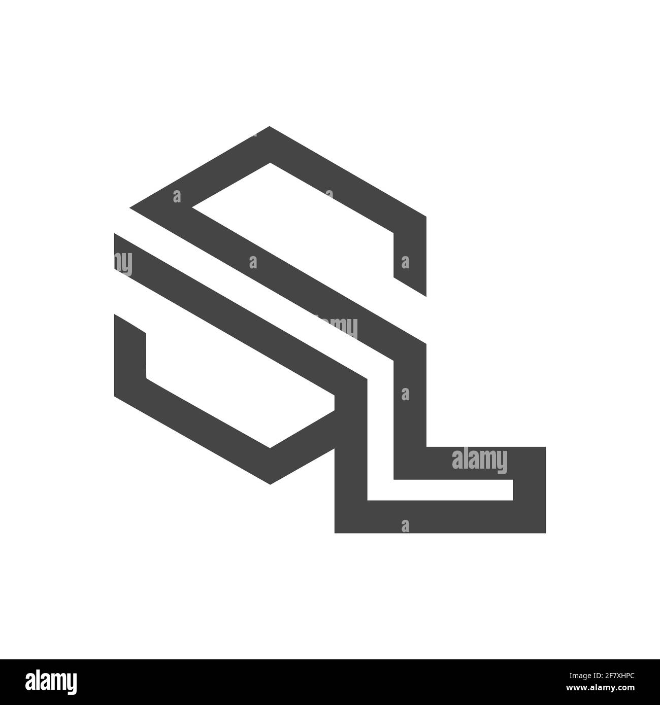 Initial SL letter logo vector template design. Creative abstract letter ...