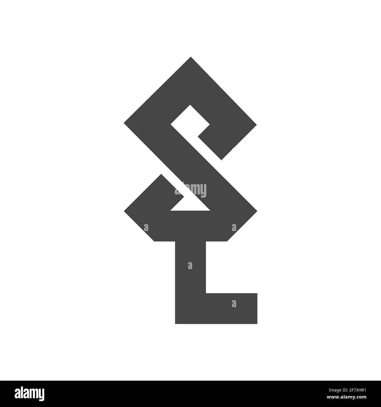 Initial SL letter logo vector template design. Creative abstract letter ...